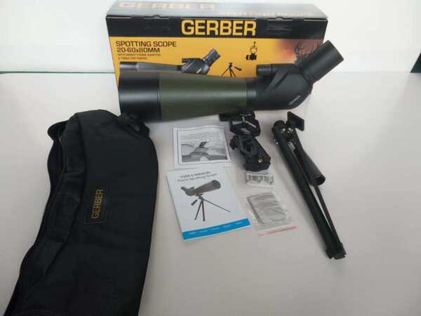 GERBER Spotting Scope 20-60×80 – Includes Tripod, Smartphone Holder An ...