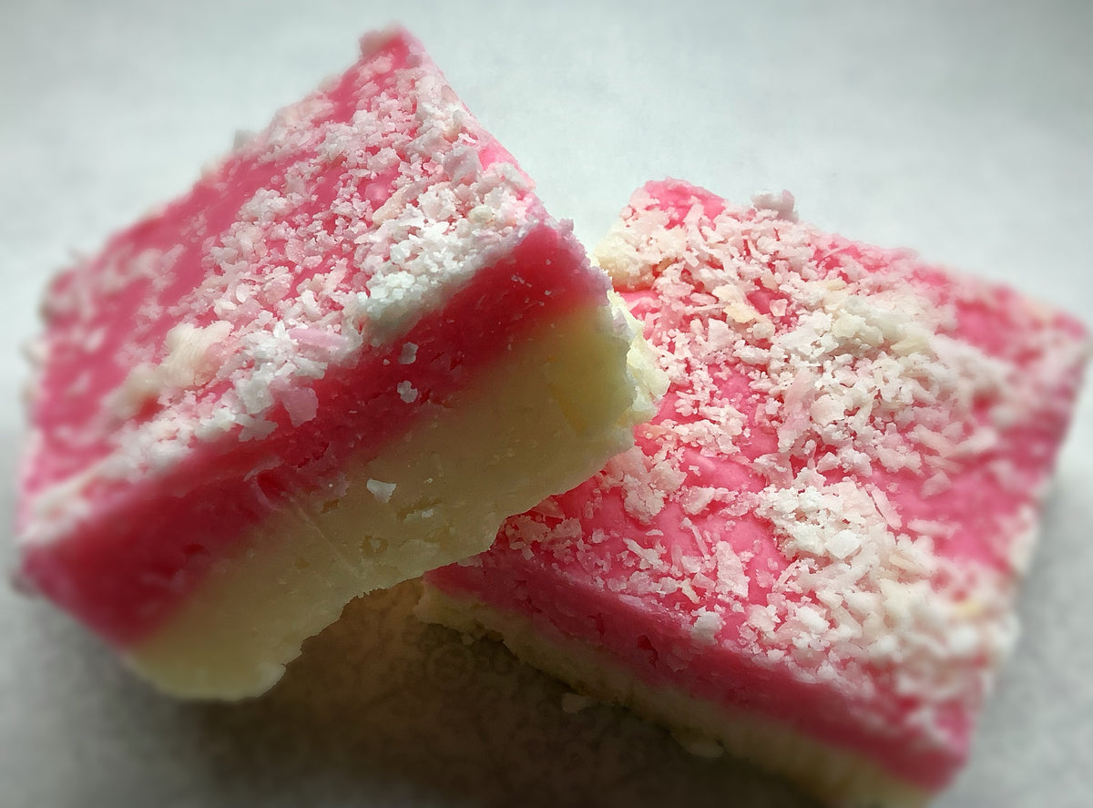 Coconut Ice Fudge – Arkwright's Emporium